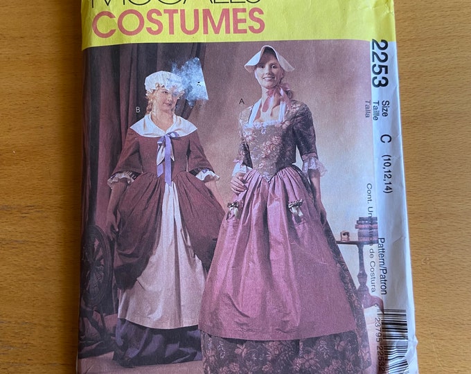 Mccalls 2253 Revolutionary Costume Sewing Pattern Halloween Dress up ...