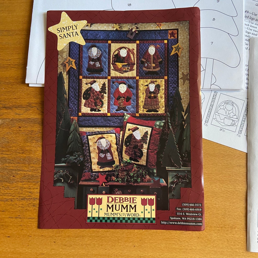Debbie Mumm Holiday Quilt Pattern SIMPLY SANTA 6 Blocks/border/no Sew ...