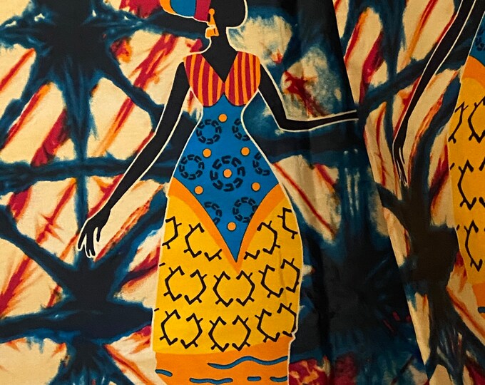 2 Yards X 45w Super Billion Wax Fabric No. 210910 100% Cotton. Java Wax ...