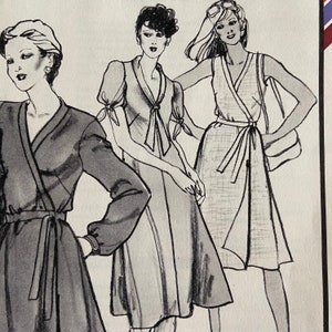 Stretch & Sew 1567 Banded Wrap Dress Ann Person Collectible Pattern Hip ...