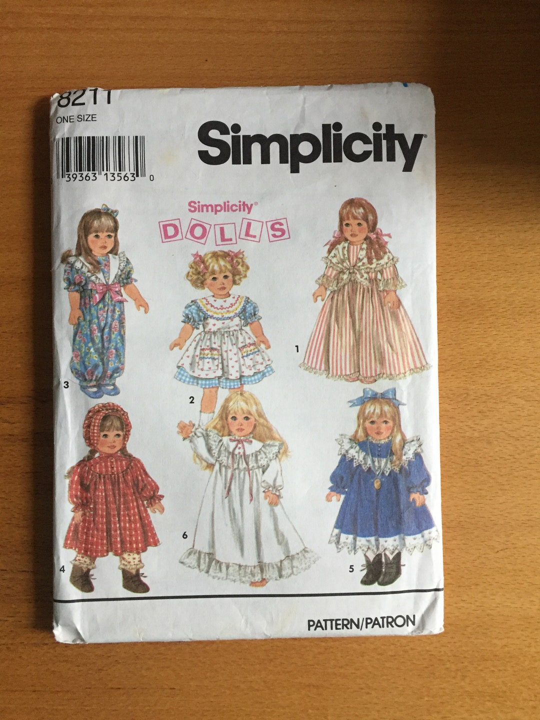 Simplicity 8211 Sewing Pattern 18 Inch Doll Dresses, Mary Jane Shoes ...