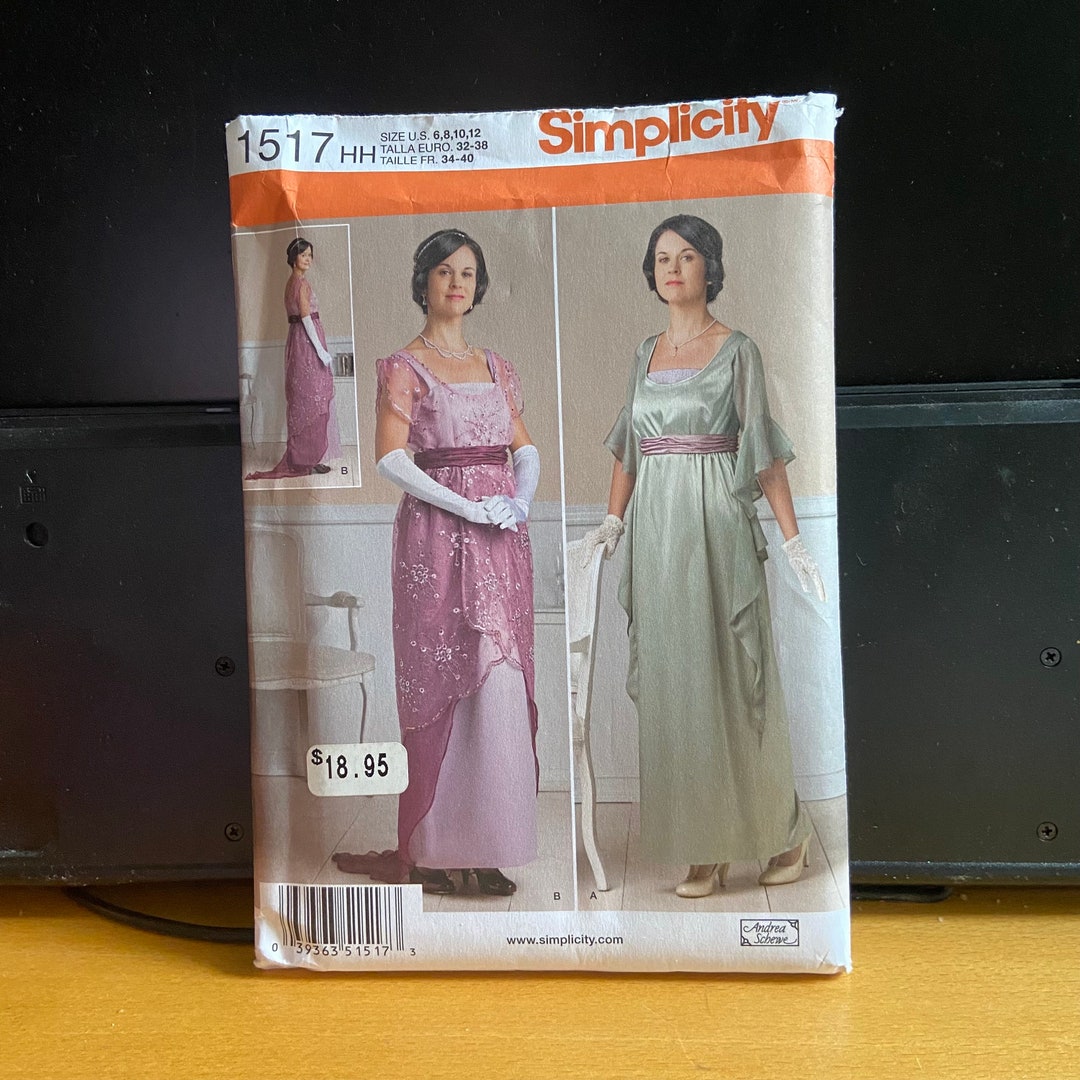 Simplicity 1517 Historical Costume Sewing Pattern Andrea Schewe Sizes 6 ...