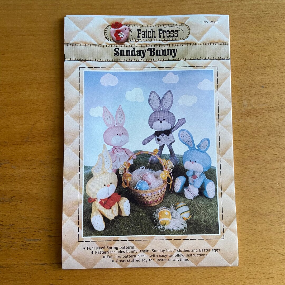 Sunday Bunny Sewing Pattern Soft-sculpture Puffy Toy by Patch Press ...