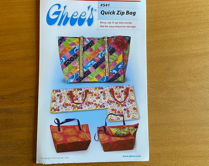 Quick Zip Bag Sewing Pattern. Ghee's Inspired 2 Sew Reusable Travel Bag ...