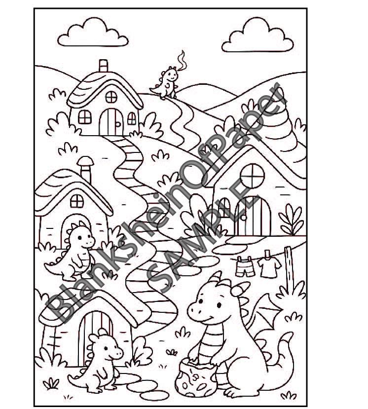 5 Children's Coloring Pages - Featuring Animal Houses! - Etsy
