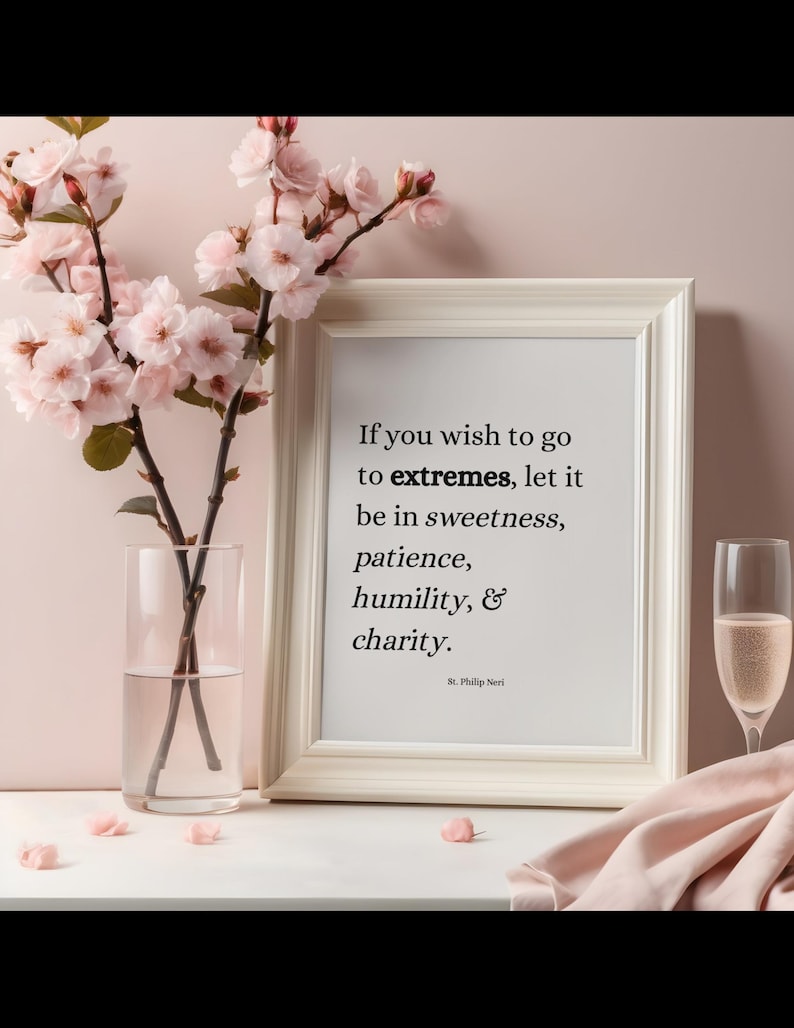 St Philip Neri Quote Print Catholic Wall Art Christian Home Decor ...