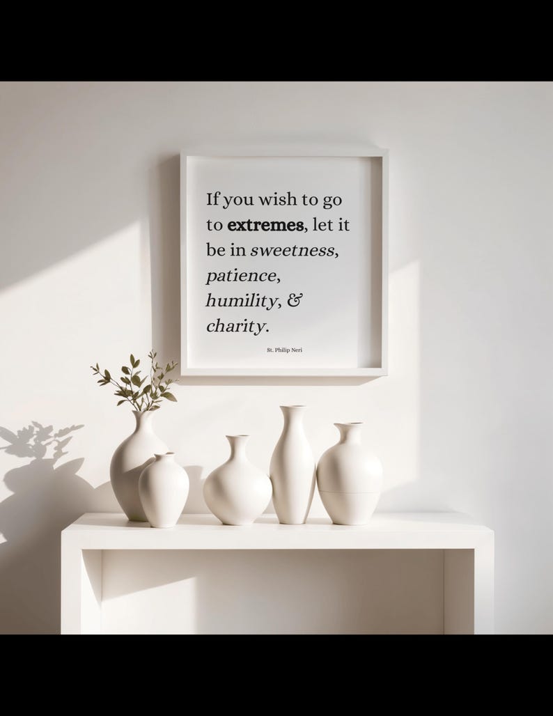 St Philip Neri Quote Print Catholic Wall Art Christian Home Decor ...