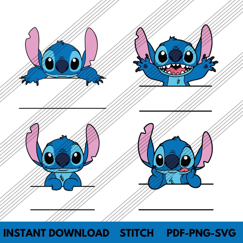 Stitch Svg, Stitch Custom SVG, Cut Files for Cricut and Silhouette, Svg ...
