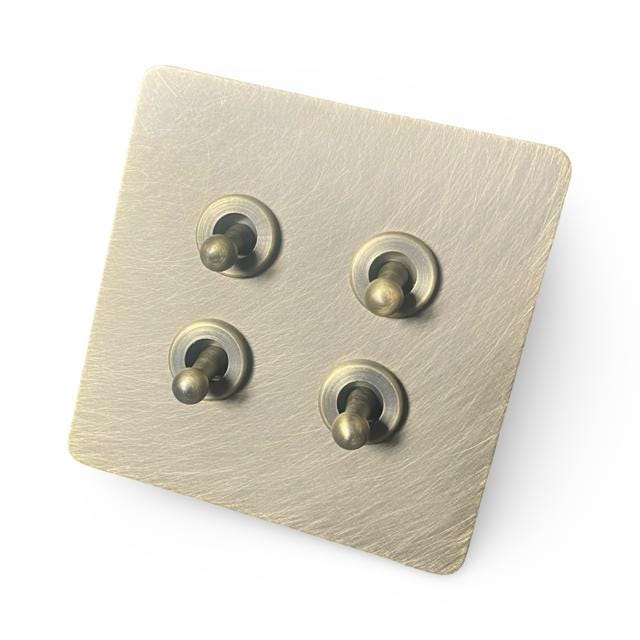 Brushed Antique Brass Dolly Light Switch: Retro Style - Etsy