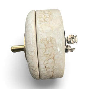 Cream Marble Porcelain Light Switch: Brass Dolly Toggle, Retro Surface ...