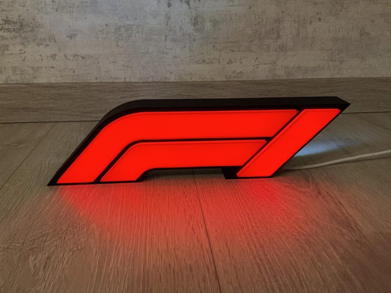 Formula 1 F1 LED Light 3D Printed Dimmable Wall & Table Lamp Racing ...