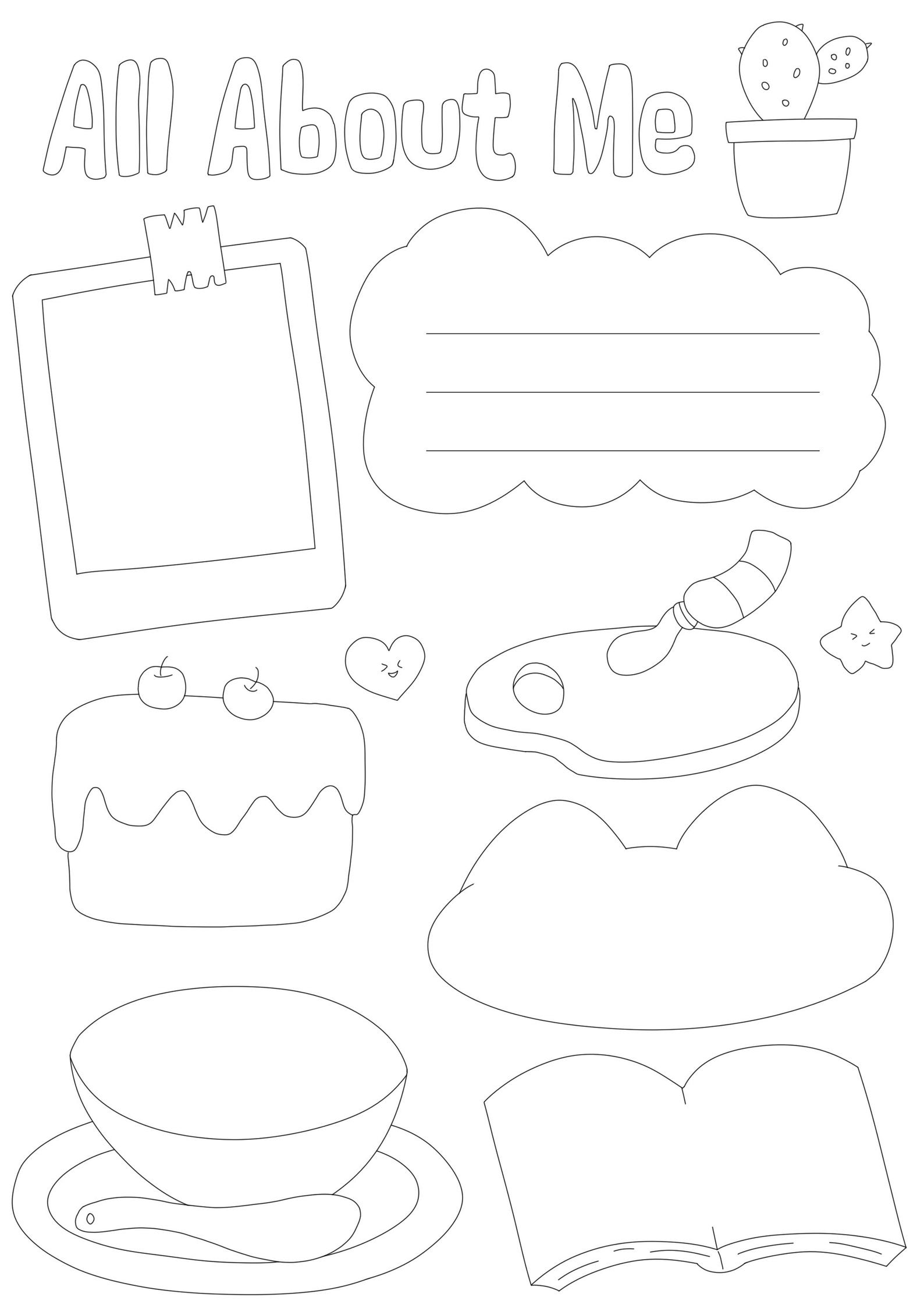 ALL ABOUT ME — Printable Poster Template – A Tool for Kids' Mental ...