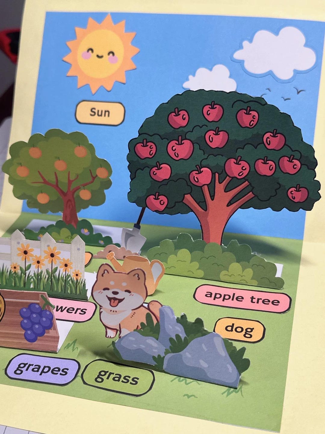 Original My Garden Pop-up Book English Creative Homework/ Materials ...