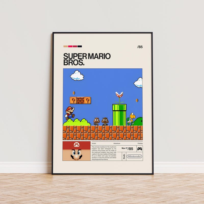 Super Mario Poster - Etsy