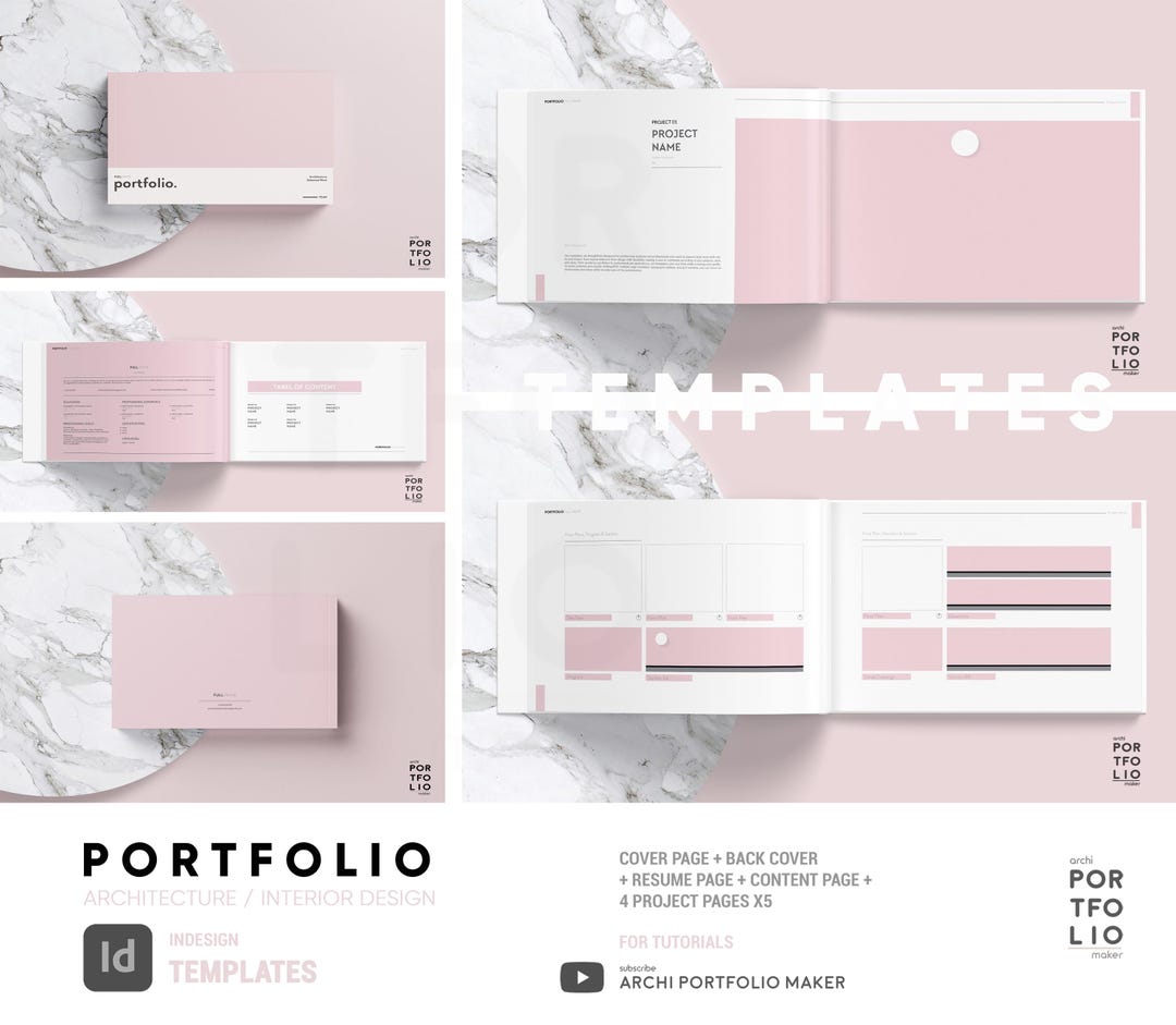 Architecture & Interior Design Portfolio Template 42 - Etsy