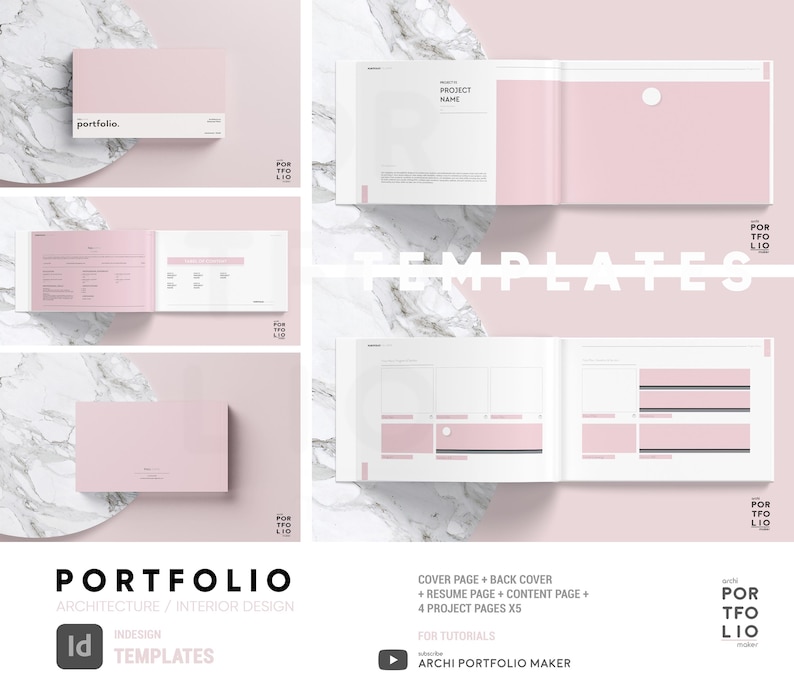 Architecture & Interior Design Portfolio Template 42 - Etsy