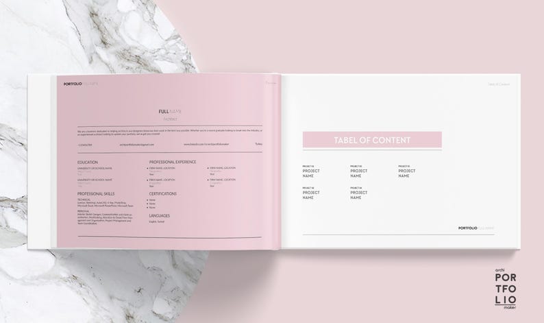 Architecture & Interior Design Portfolio Template 42 - Etsy