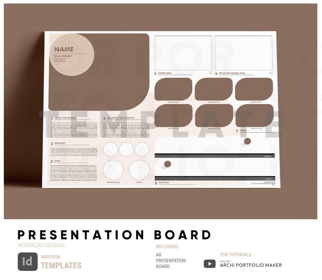 Interior Design Presentation Board Template 1 - Etsy