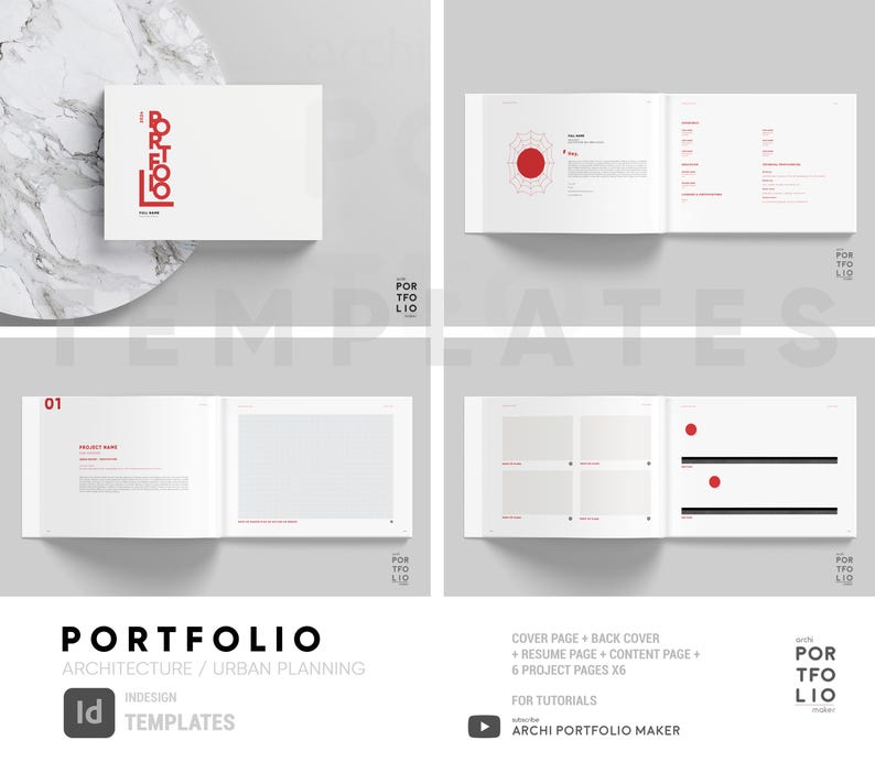 Architectural & Interior Design Portfolio Template 29 - Etsy