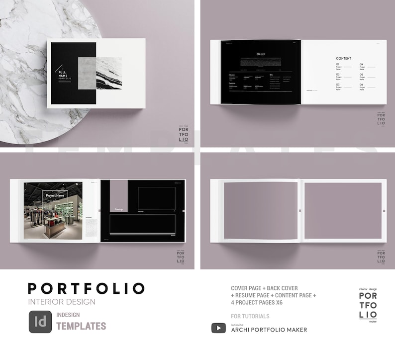 Interior Design Portfolio Template 9 - Etsy
