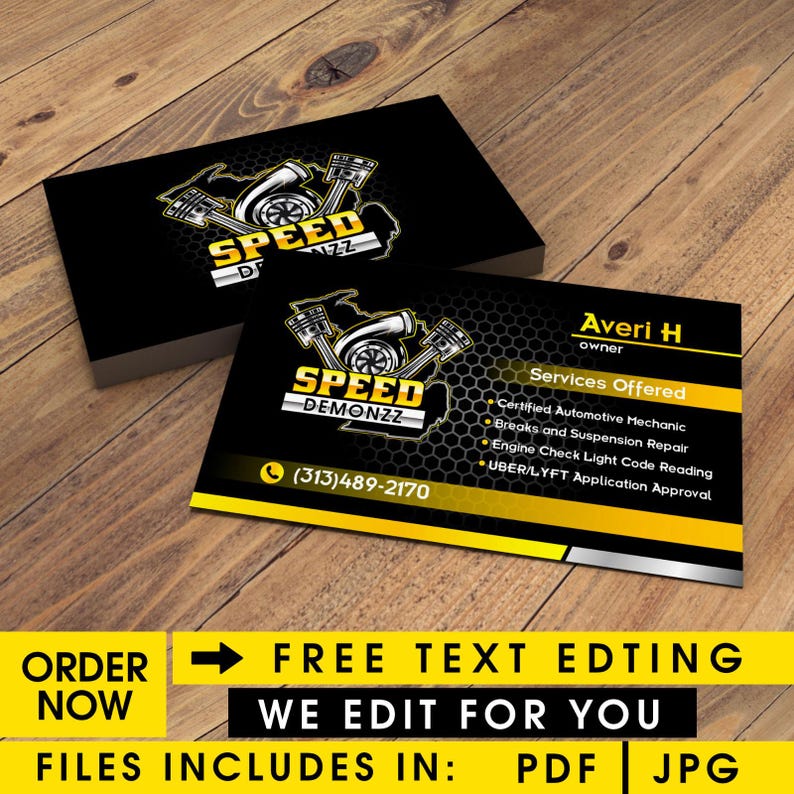 Auto Repair Business Card Design Automotive, Truck Repair, Truck ...