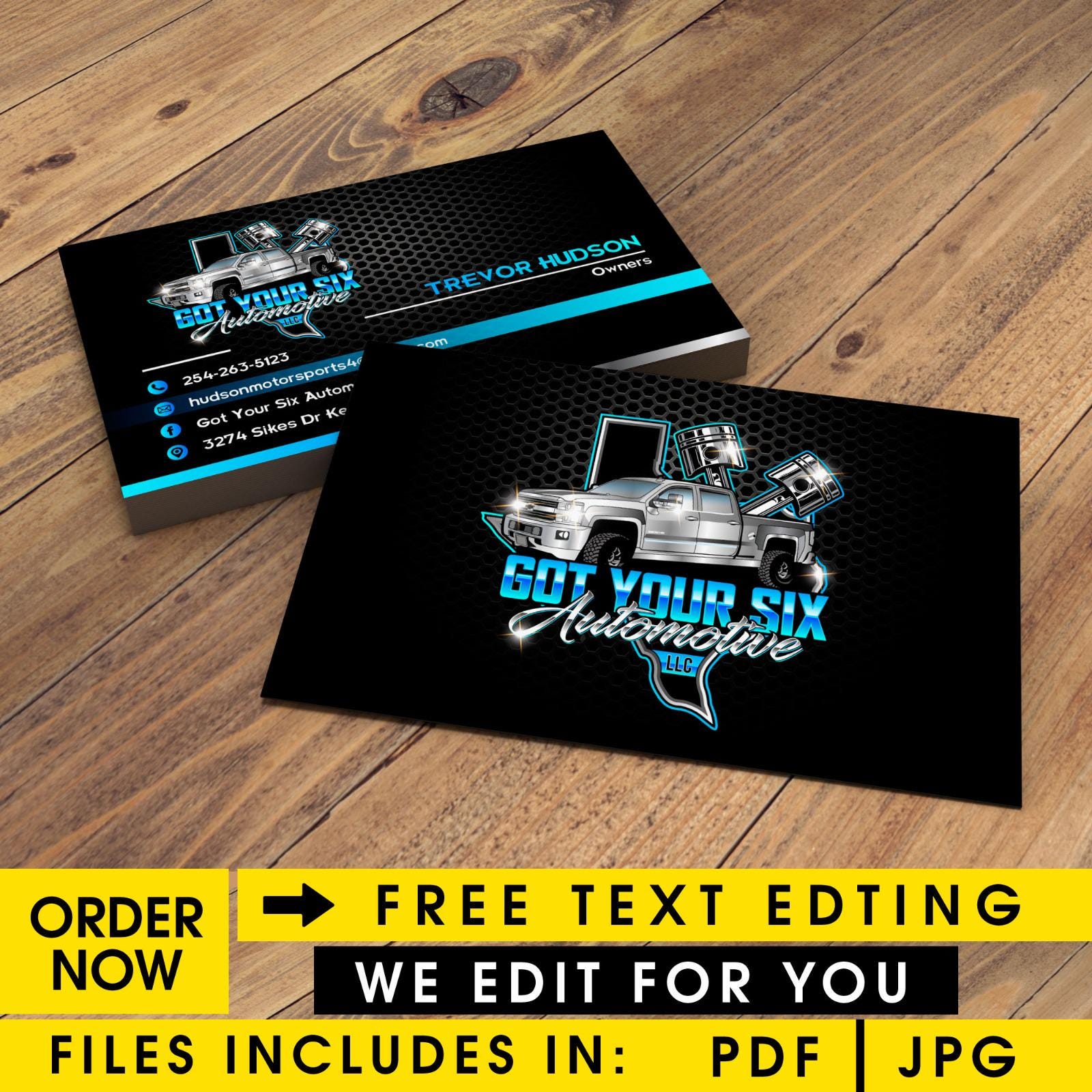 Auto Repair Business Card Design Automotive, Truck Repair, Truck ...