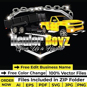 Junk Removal Logo Pull Dump Bumper Dumpster Trailer Rental Trash ...