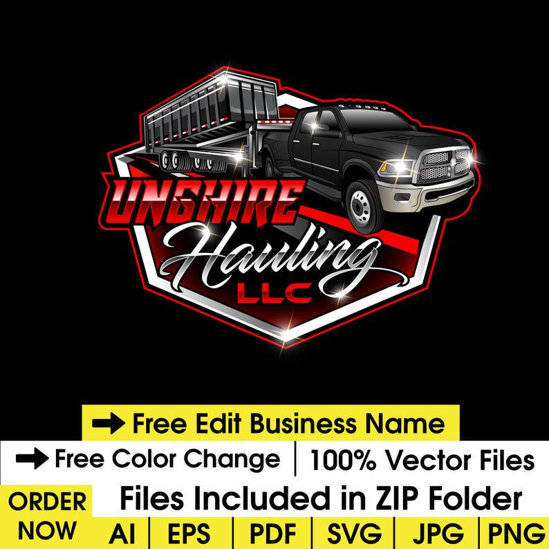 Premade Junk Removal Pull Dump Bumper Dumpster Trailer Rental Trash ...