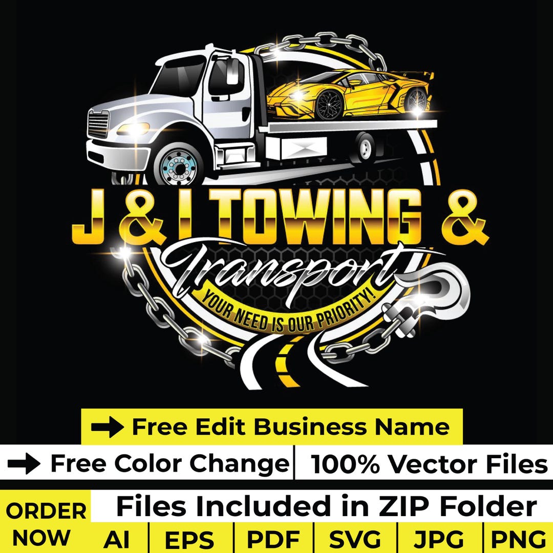 Editable Towing Logo Png Towing Services Logo Towing Truck Logo Sv ...