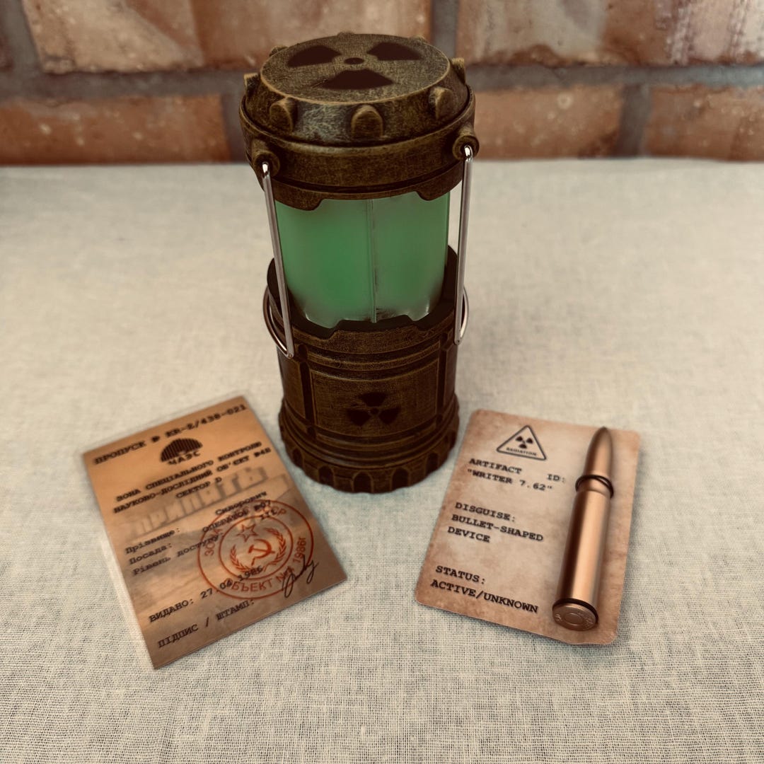 Chernobyl Survival Box | Secret Zone Prop Set With Radiated Lamp ...