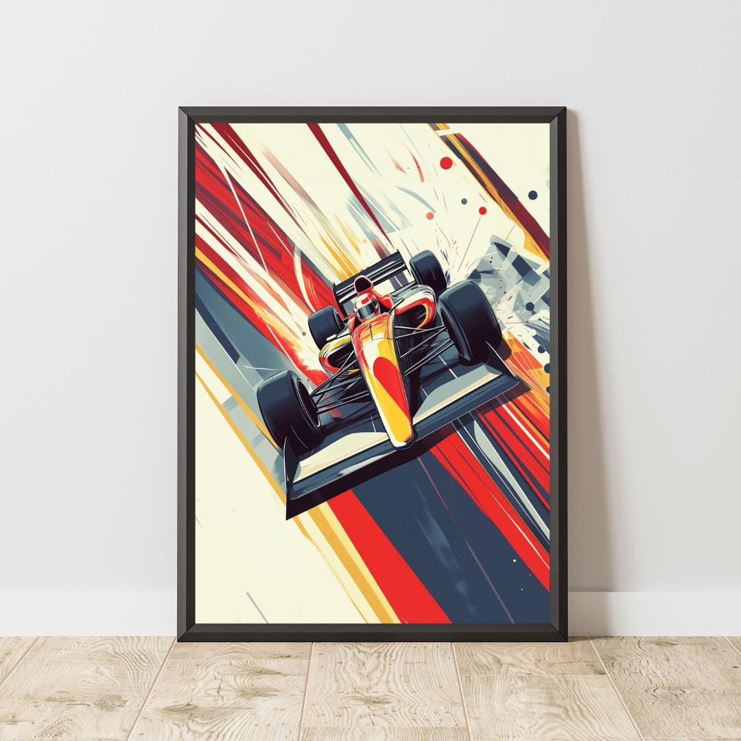 Formula 1 Art Print - Digital Download, Formula 1 Wall Art, Formula 1 ...