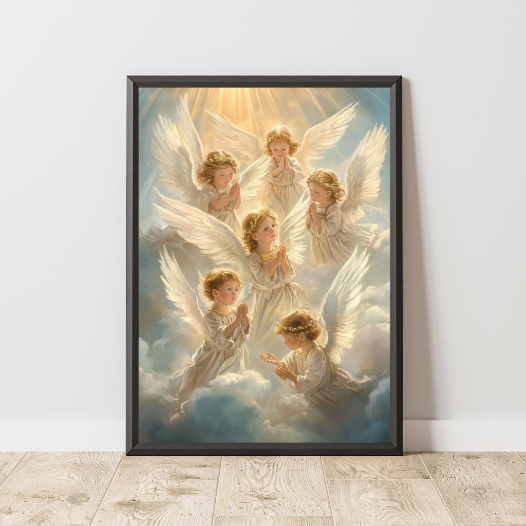 Heavenly Angel Choir Poster - Ethereal Angelic Art - DIGITAL DOWNLOAD ...
