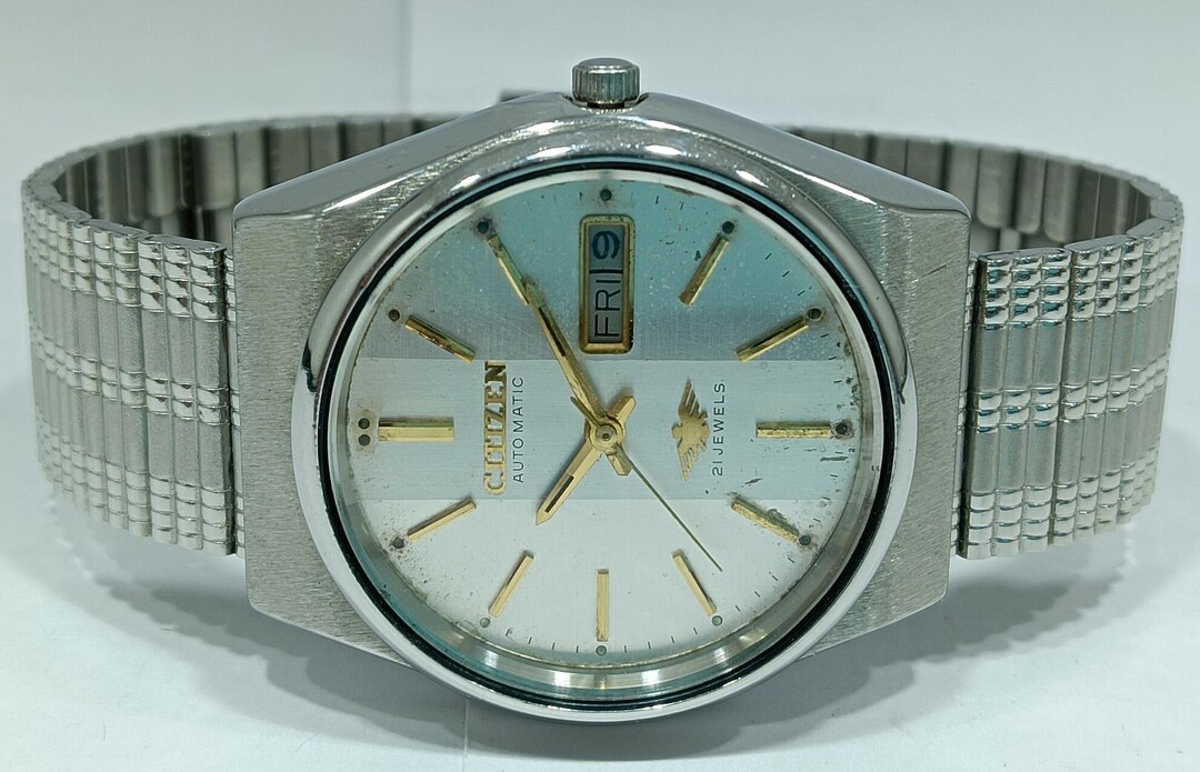 Citizen Automatic Day Date Original Silver Dial Caliber 8200 Gift Men's ...