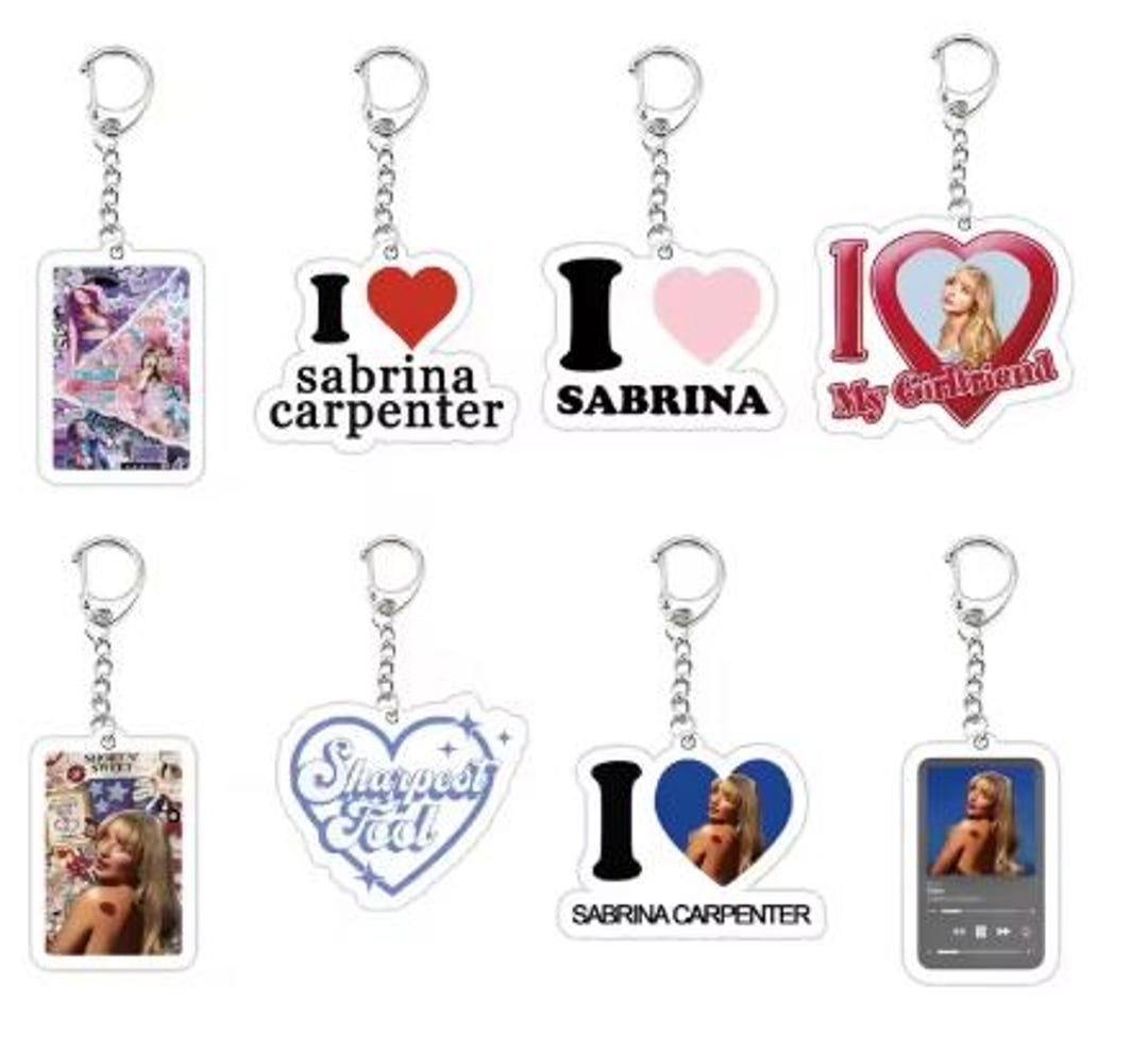 Sabrina Carpenter Acrylic Keychain | Fun Pendant Key Ring | Perfect Fan ...