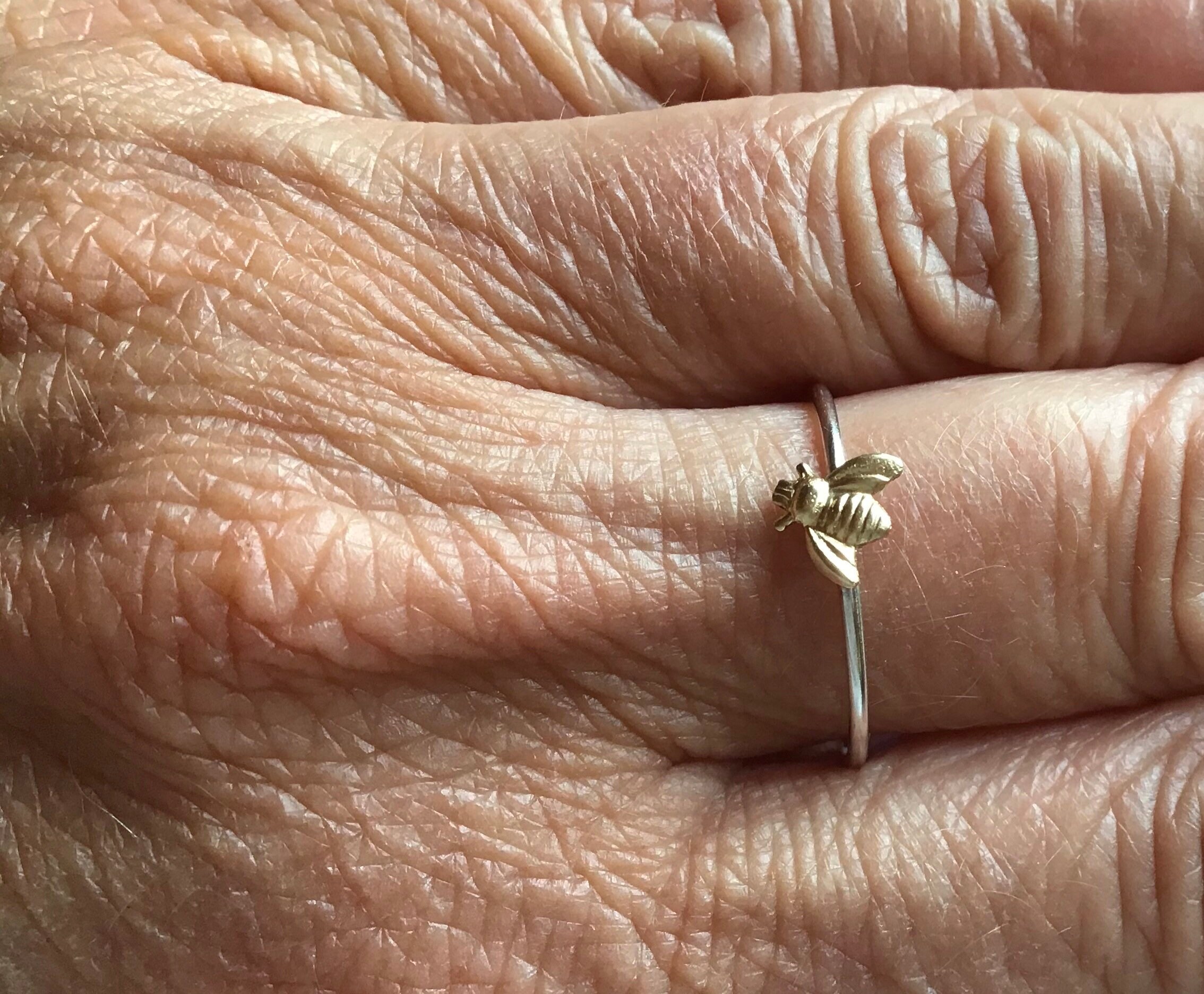Sterling Silver Bee Ring - Etsy UK