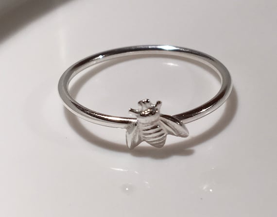 Sterling Silver Bee Ring | Etsy