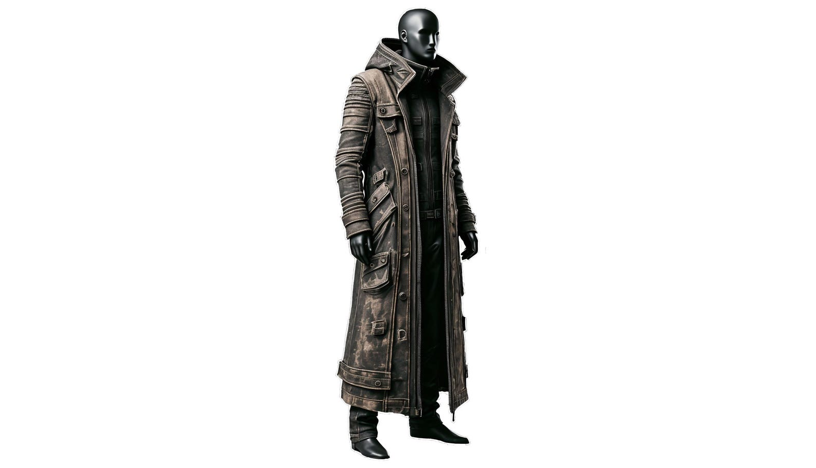 Inspired Post-apocalyptic Coat Long Fabric Coat – Rugged, Handcrafted ...