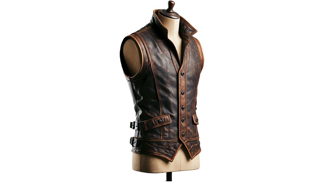 Weathered Gothic Handcrafted Leather Vest - Etsy