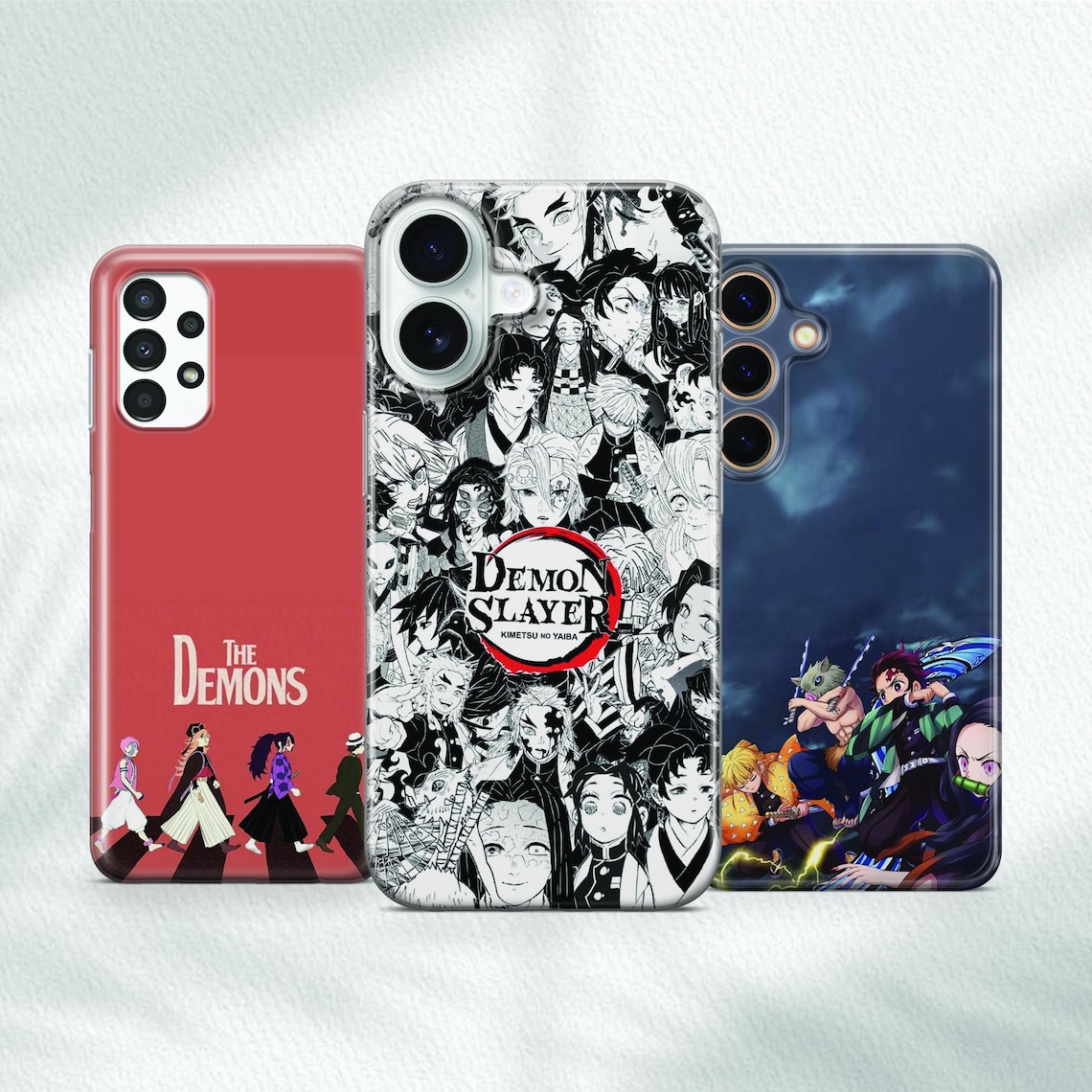 Demon Slayer Inspired Phone Case, Anime Style iPhone 16, Samsung S25 ...