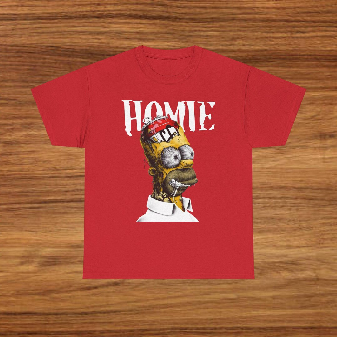 Homer Simpson - HOMIE Shirt, Graphic Tee, Cartoon Tee, Streetwear Shirt ...