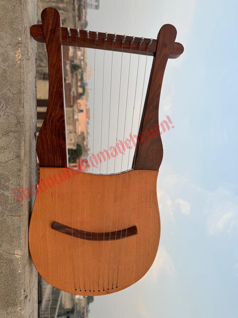 Handmade 10 Metal String Lyre Harp With Carry Bag - Etsy