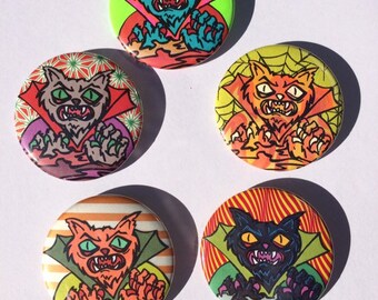 Vampire Buttons Set of 5 Pinbacks Badges 1 Inch - Etsy