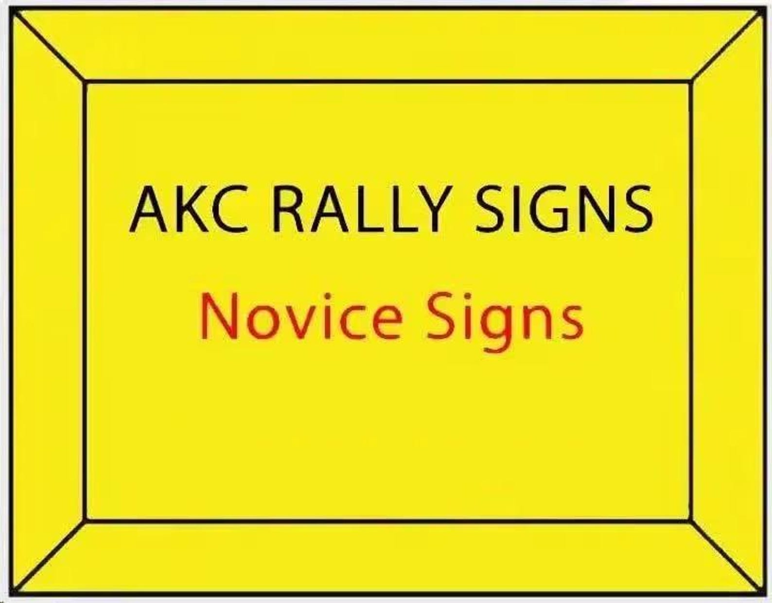 AKC Rally Signs – Novice Level With Descriptions on Back - Etsy