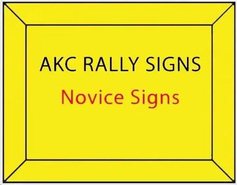 AKC Rally Signs – Novice Level With Descriptions on Back - Etsy