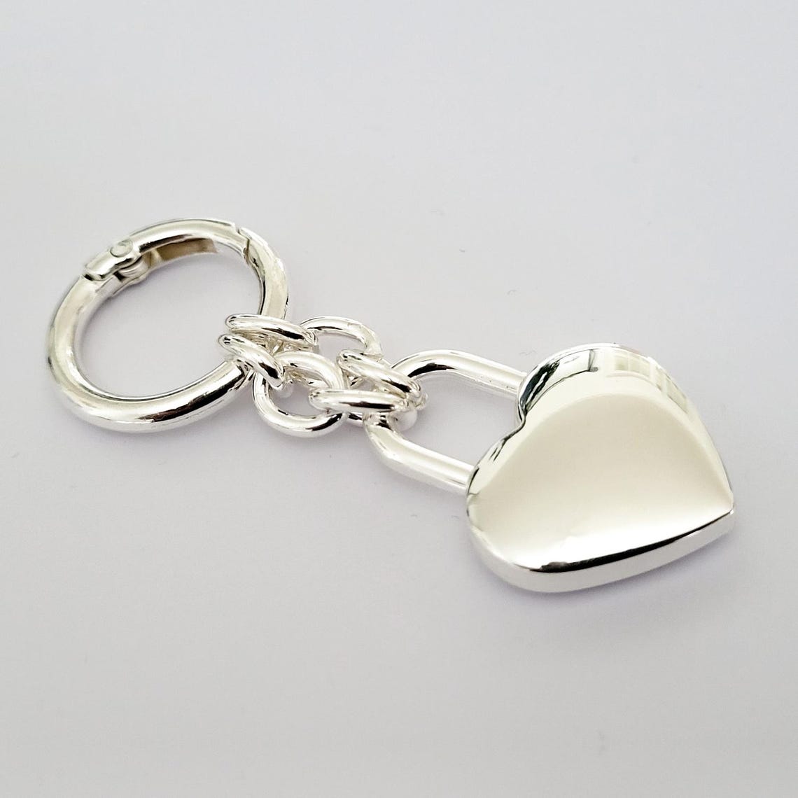 Mirror Polished Heart Shaped Padlock Handbag Purse Charm - Etsy