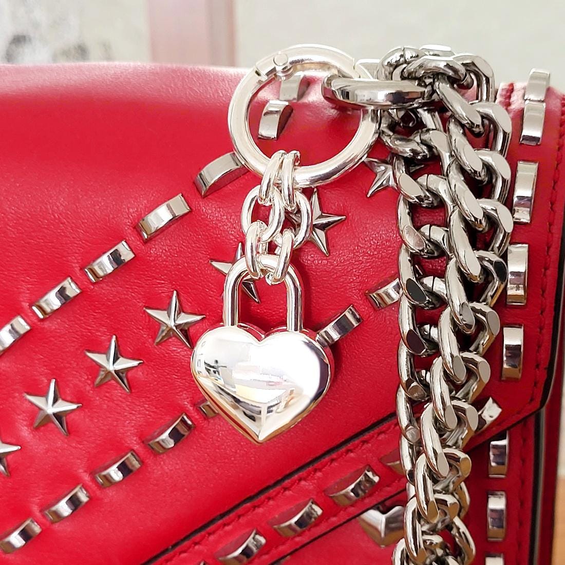 Mirror Polished Heart Shaped Padlock Handbag Purse Charm - Etsy
