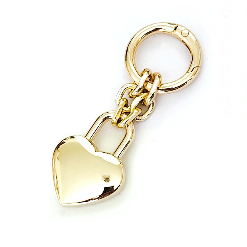 Mirror Polished Heart Shaped Padlock Handbag Purse Charm - Etsy