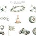 Little Racer Watercolor Clipart – Cute Race Cars, Kids Racing Theme ...