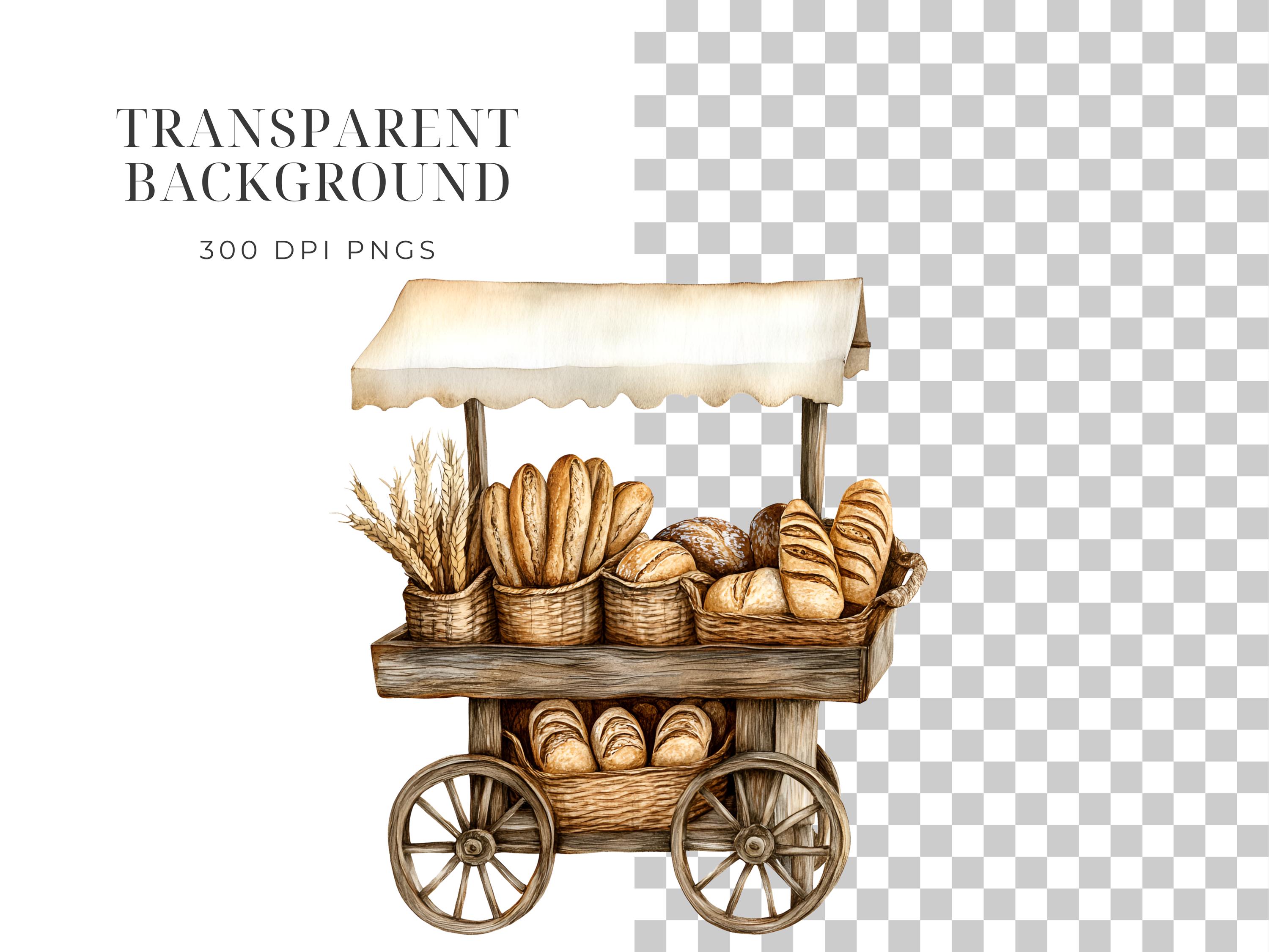 Huge Sourdough Bread Clipart Bundle – Watercolor Bakery Illustrations ...