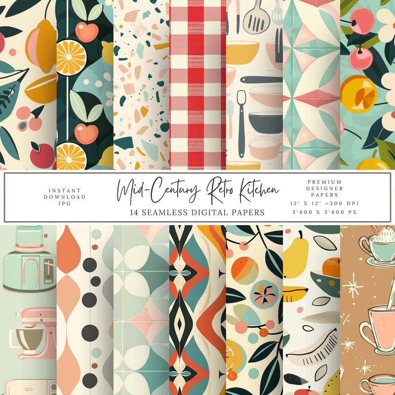 50s Wallpaper - Etsy